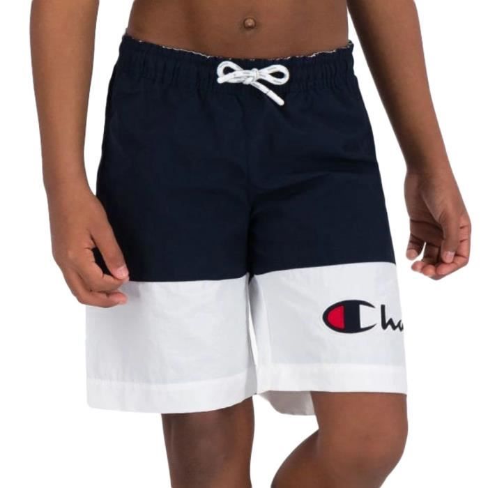 Short de bain Marine/Blanc Garçon Champion Bleu - Cdiscount Prêt-à-Porter