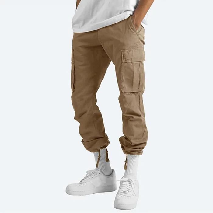 Pantalon cargo homme - Streetwear Multi Poches Décontracté Vêtement de - RF15KD N06402_khaki ...
