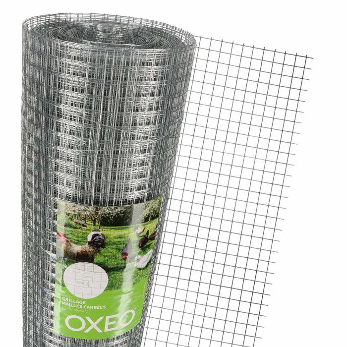 Grillage à poule 30m Haut 1m - Acier galvanisé – Maille carré 16x16mm ...