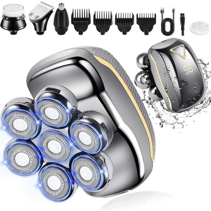Rasoir Electriques Hommes, 5 In 1 Rasoirs Rotatives, 7D Rasoir Tete ...