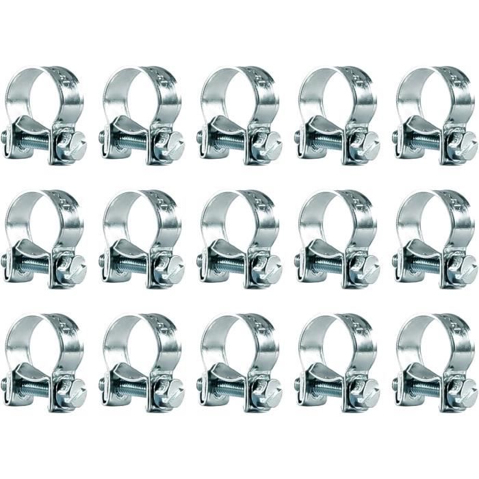 15 Pièces Collier de Serrage Métallique Inox 13-15mm Colliers Serrage ...