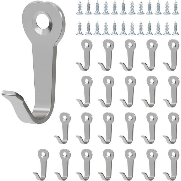 Crochet de Manteau en Métal, 24 Pièces Crochets Muraux Patère, Crochets ...