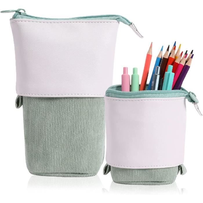 Pop Up Pen Case Porte-Crayons télescopique en Velours PU pour Fille ...