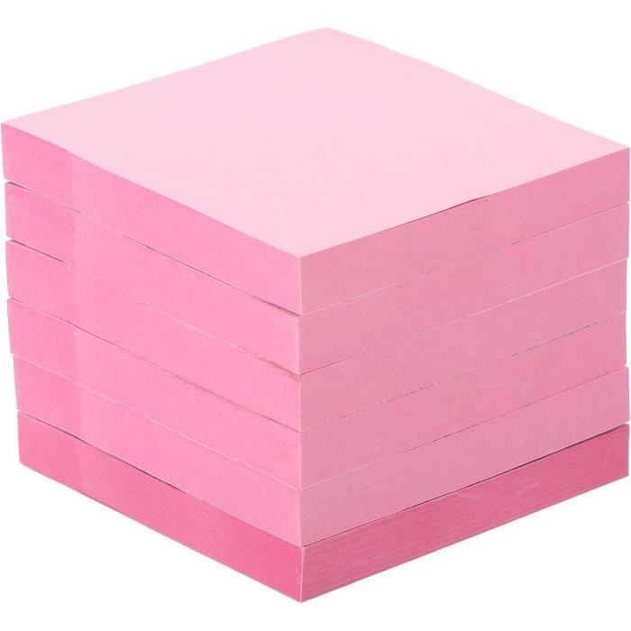 Lot De 6 Blocs De Notes Autocollantes De 7,6 X 7,6 Cm, Couleur Vive ...