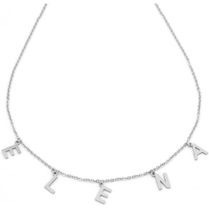 & Beauty Collier Femme Avec Prénom Lettres Pendentifs En Acier ...