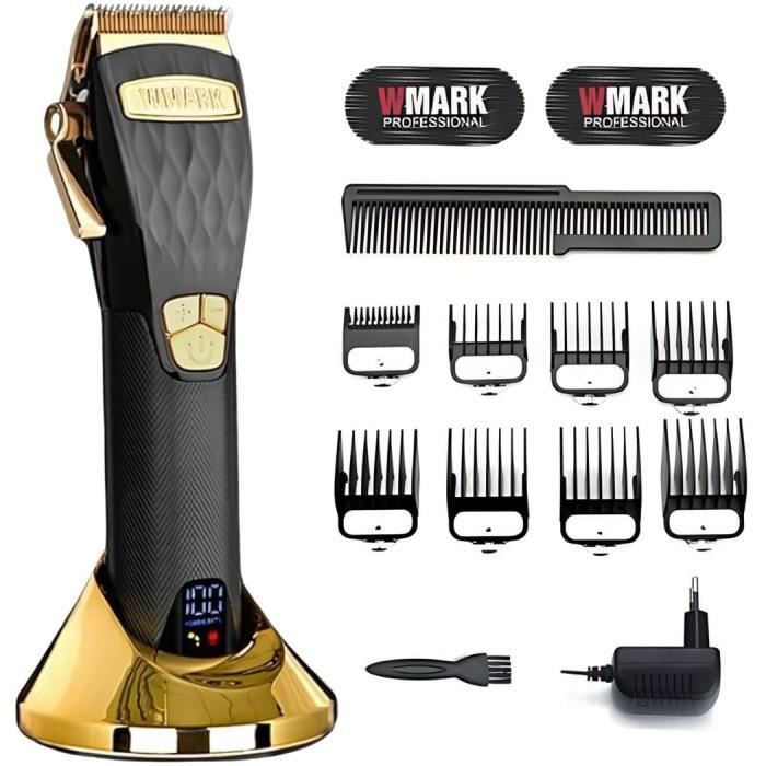 Tondeuse à cheveux sans fil professionnelle pour homme, tondeuse à barbe sans fil, tondeuse à ...