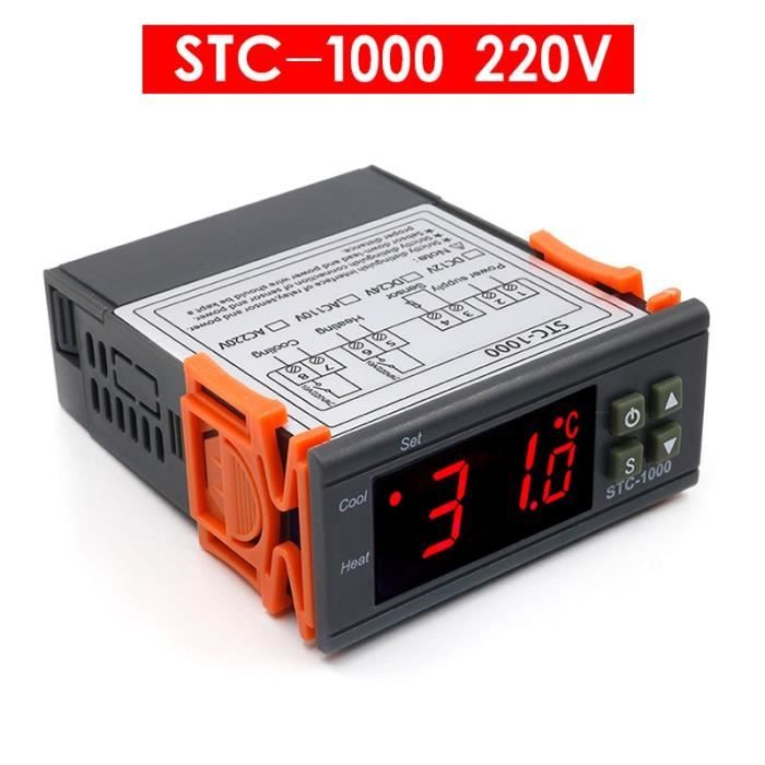 STC-1000 AC110V-220V -Thermostat numérique de température,régulateur de température,pour ...