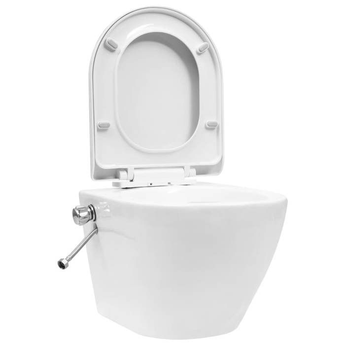 Cuvette WC-Toilette murale sans bord à fonction de bidet Céramique ...