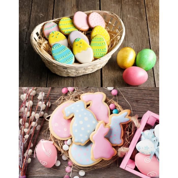 Emporte Pièce Pâques, Lot De 12 Emporte Lapins Paques Patisserie ...