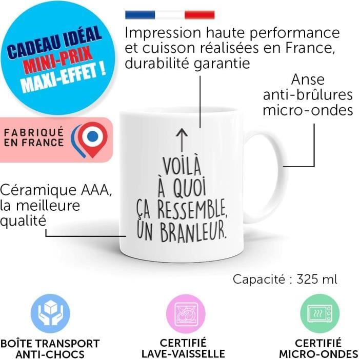 Mug Humour Homme Branleur Tasse Message Drôle Rigolo. Idée Cadeau ...