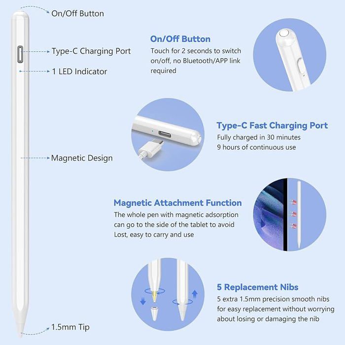Universal Stylus Pen for Android Tablet Samsung Lenovo Huawei Xiaomi ...