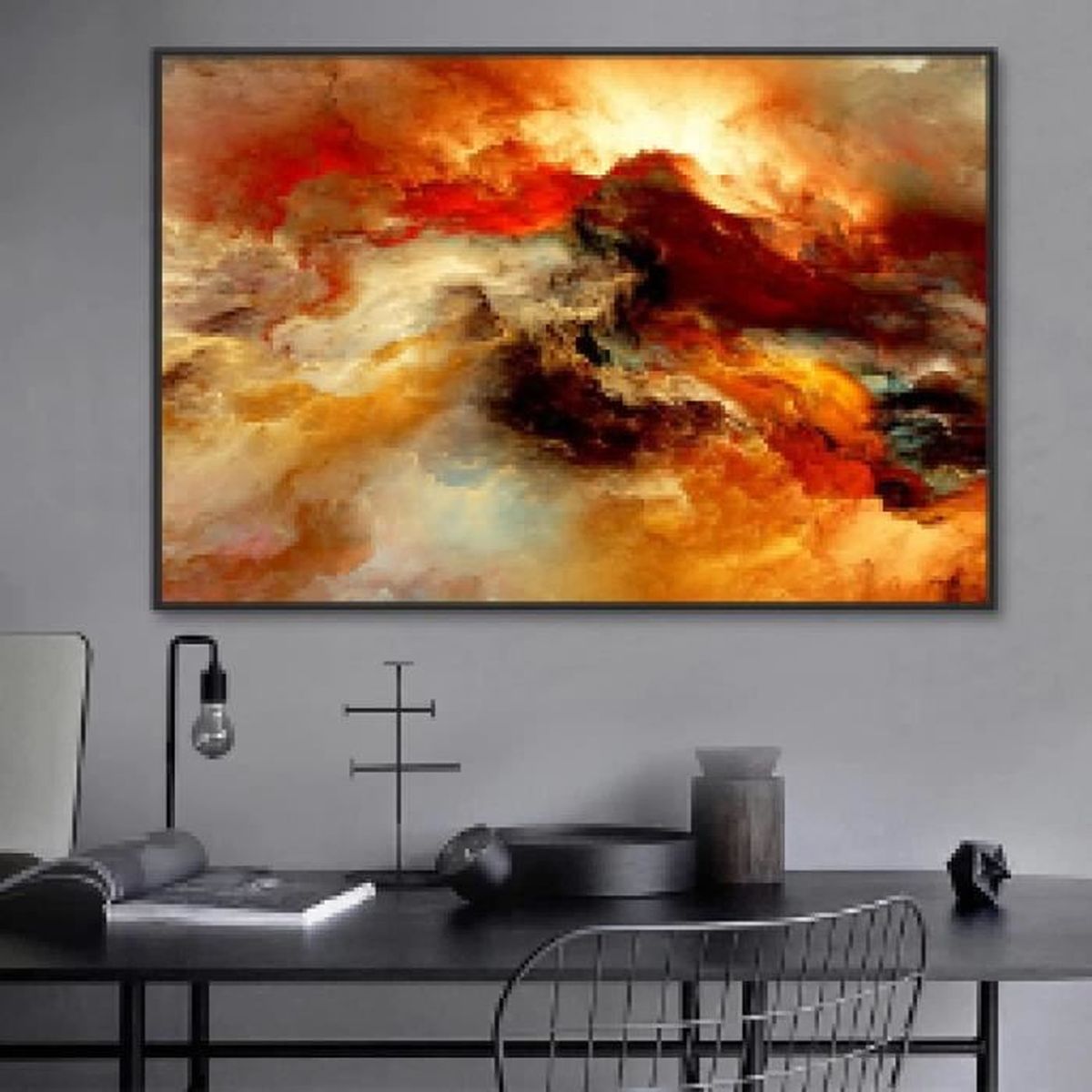 Coloré Art Nuage Mur Art Imprime Affiches Paysage Abstrait Photo Salon ...