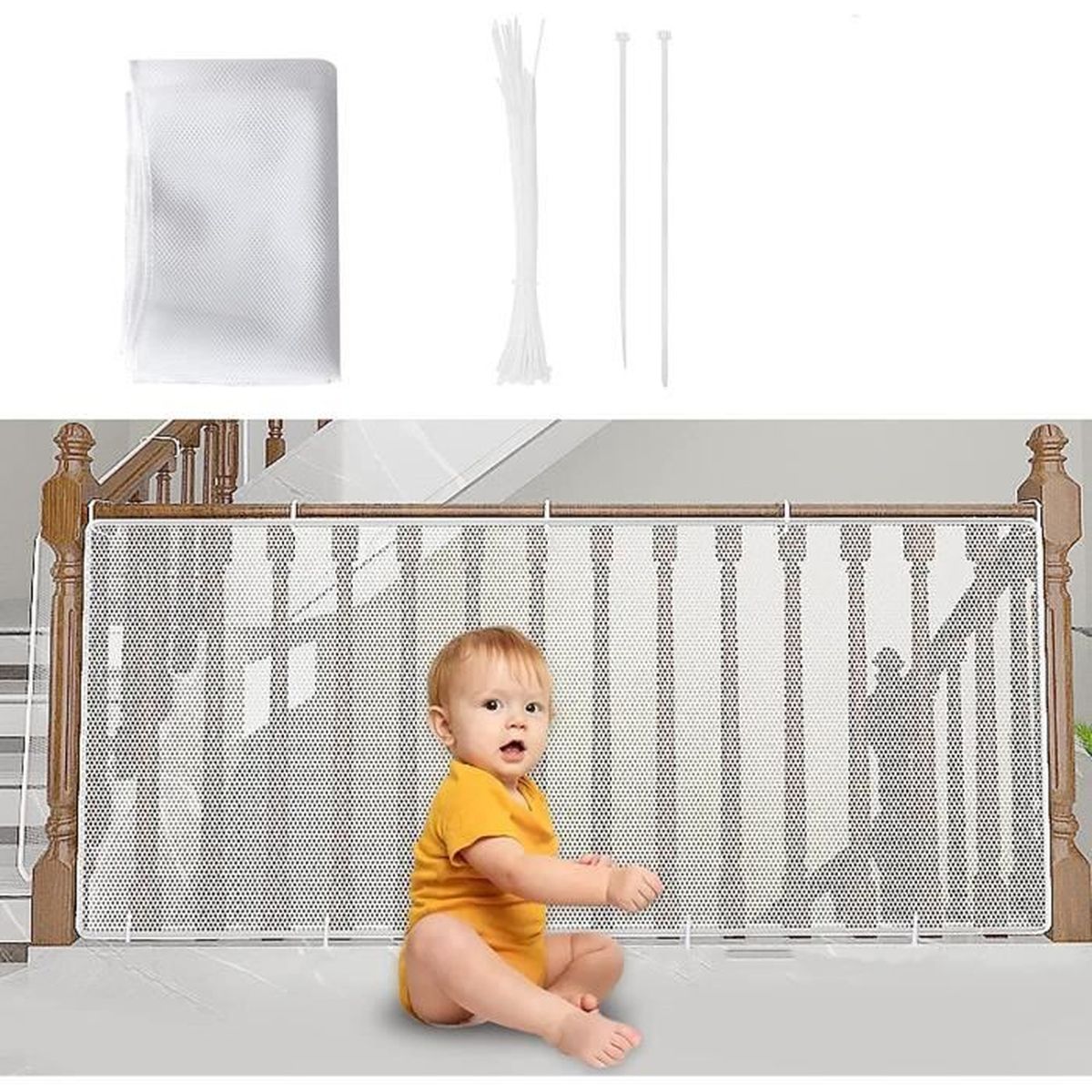 3 mètre Filet de Protection Balcon pour Bébé et Enfant, Filet de ...