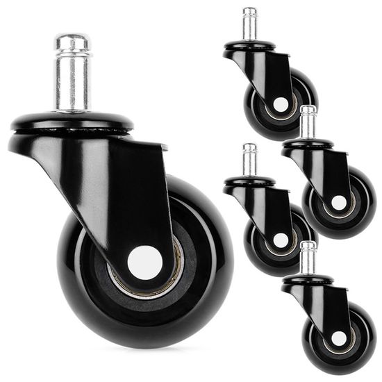 VILDE Lot de 5 Roulette pour chaise de bureau - 5cm / 11 mm ...