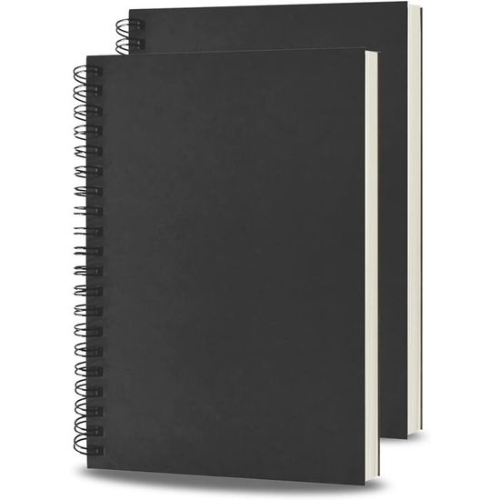 Yolistar 2 x spiral notebooks, A4 blank notebooks, 76 pages/38 sheets ...