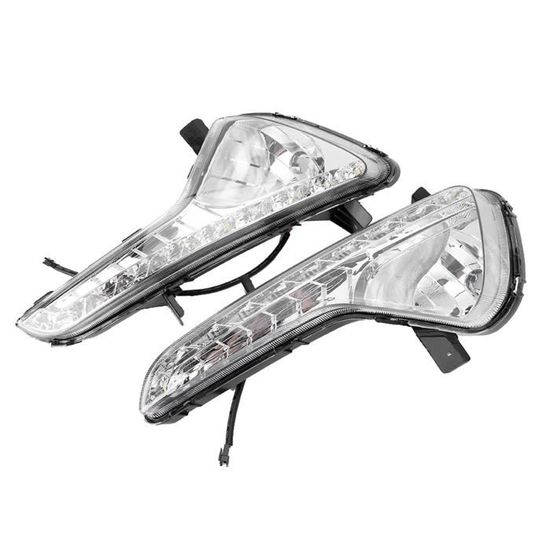 Qiilu Feu diurne, Paire de feux diurnes à LED 12V LED DRL pour Kia ...
