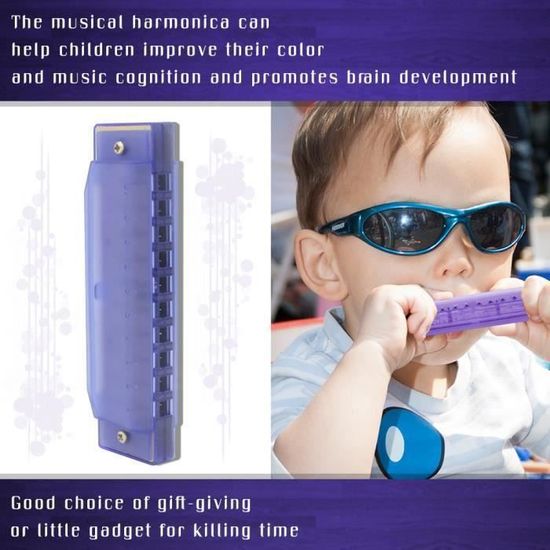 Brave-Harmonica en plastique Jouet musical éducatif pour instrument de ...