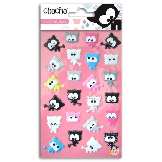 CHACHA® Lot de 24 Stickers Puffy - Cdiscount Beaux-Arts et Loisirs créatifs