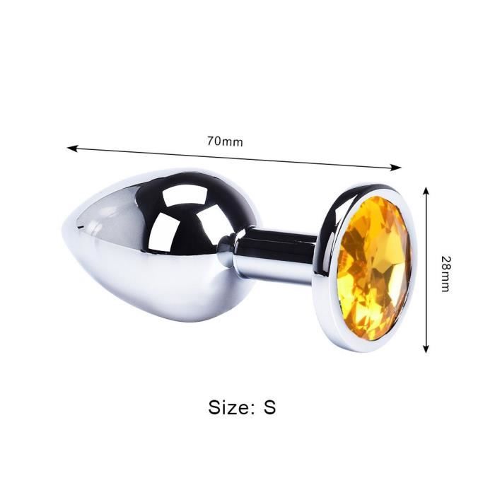 Plug Anal Pour Cosplay Couple En Acier Inoxydable Mini Gode Rond Et