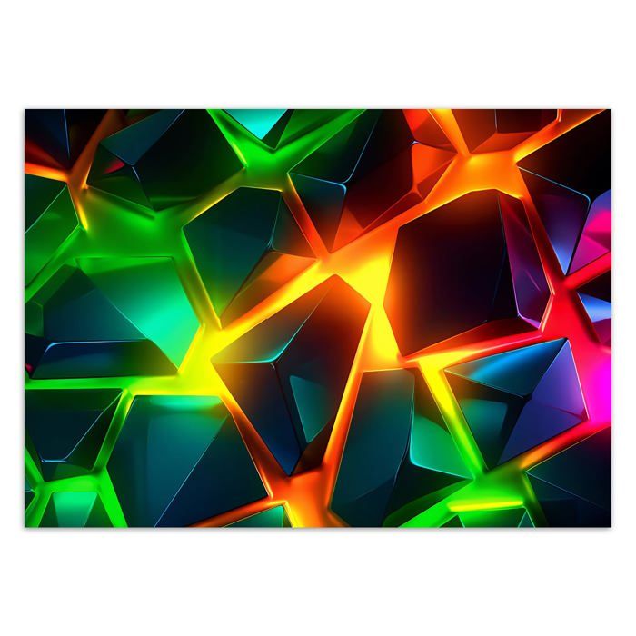 Papier peint Intissé - Effet Néon pour Gaming Room 100x70 cm - Moderne ...
