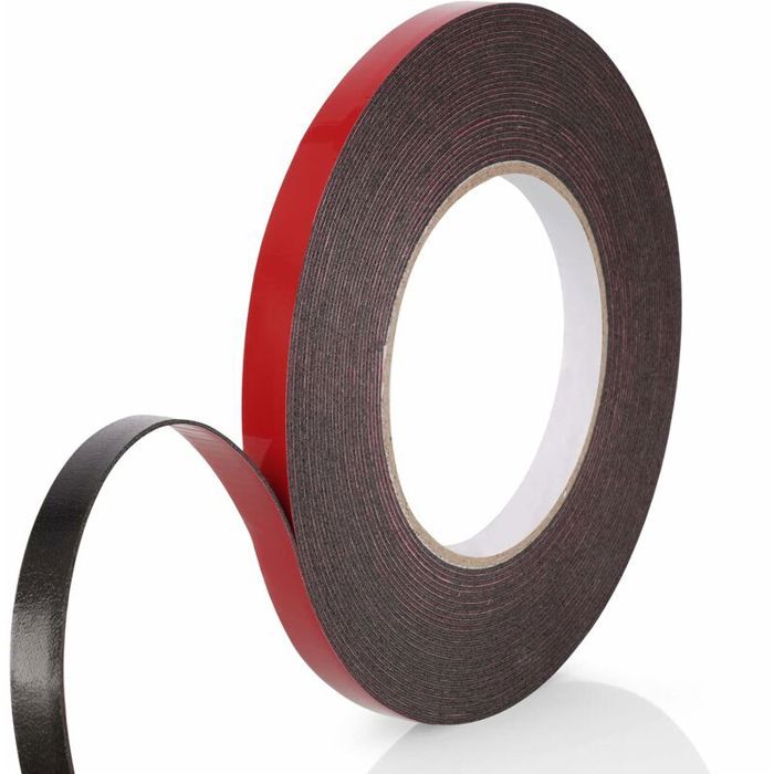 Scotch Double Face Extra Fort, 1 Rouleau (10MMx10M) Noir Mousse PE Film ...