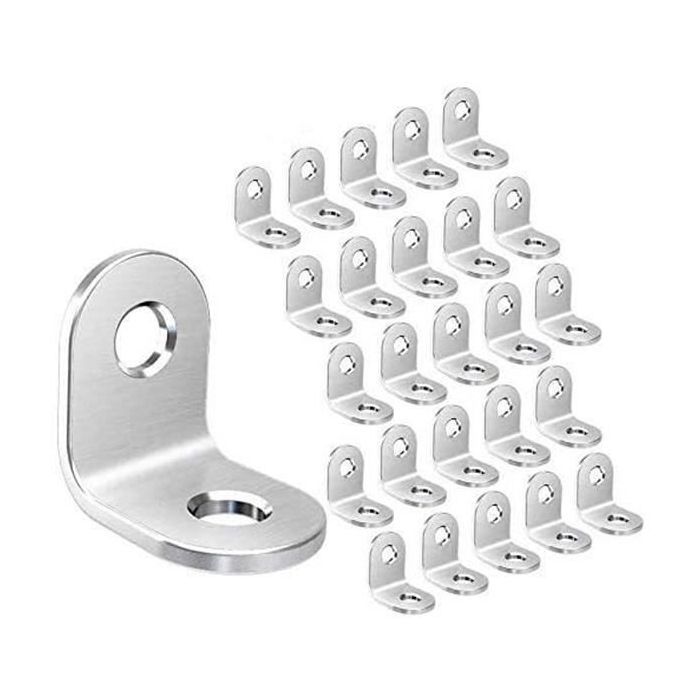 50 Pcs Équerres de Fixation, Équerre Angle en Acier Inoxydable 90 ...