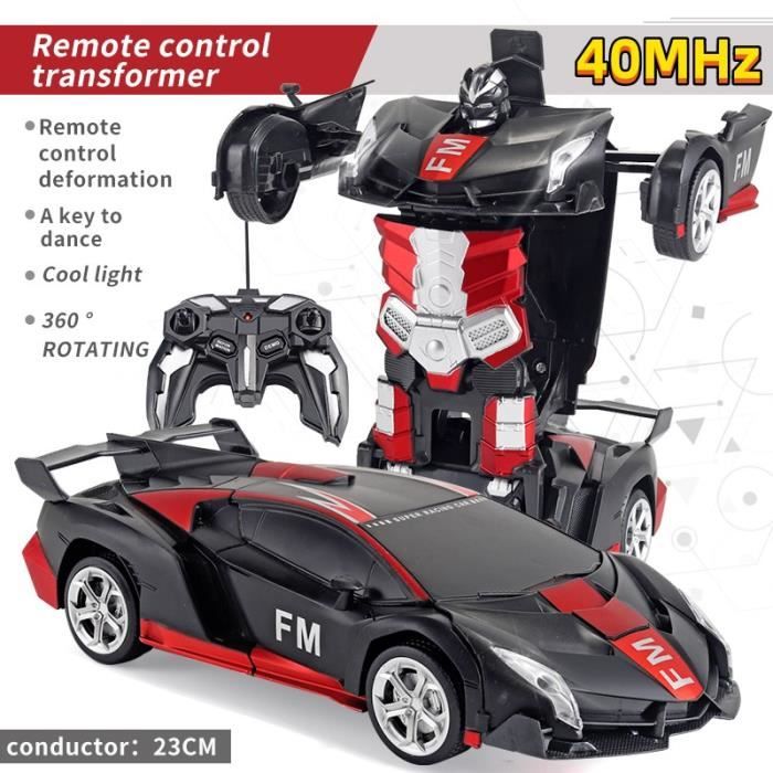 40MHz-RC - Voiture Électrique Télécommandée À Déformation 2 En 1, Modèle De Voiture Robot À ...