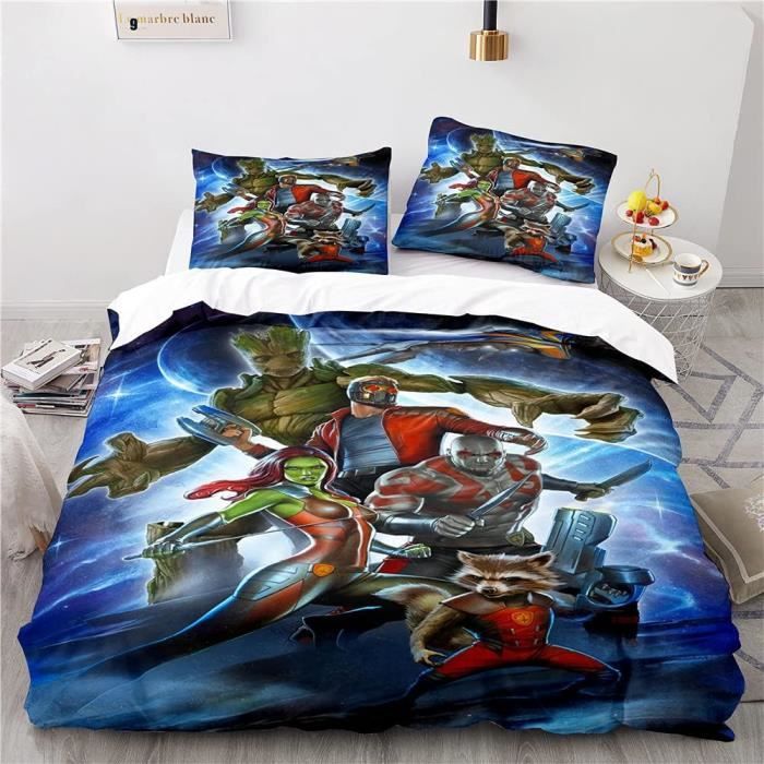 Guardians Of The Galaxy Groot Parure De Lit En 3 Pièces Avec Housse De ...
