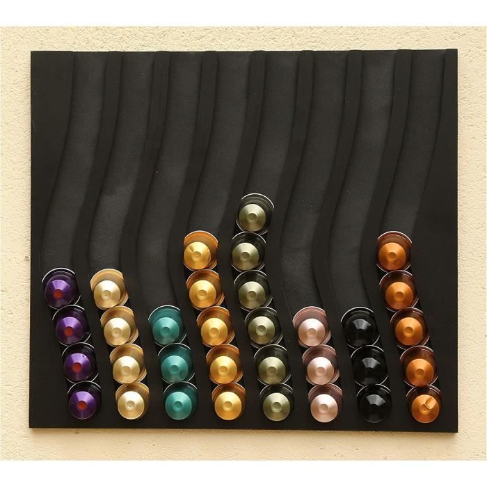 Porte capsules distributeur nespresso dosettes recharges (noir) [230 ...
