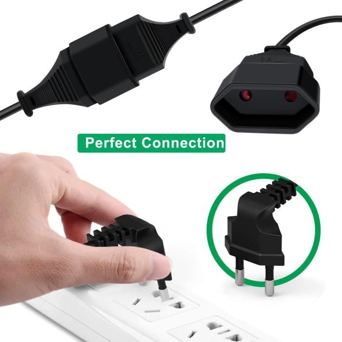 Hualisi Rallonge Double Prise Euro Avec Interrupteur Câble D'Extension ...