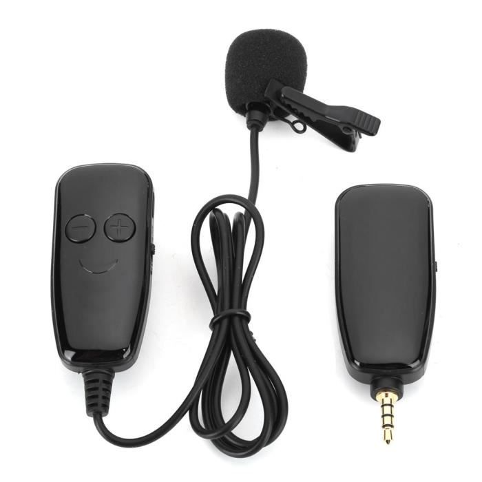 Cikonielf Microphone sans fil lavalier Microphone UHF 3,5mm d ...