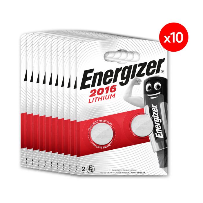 Pack de 10 - Energizer Pile Lithium 2016, pack de 2 Piles - Cdiscount ...