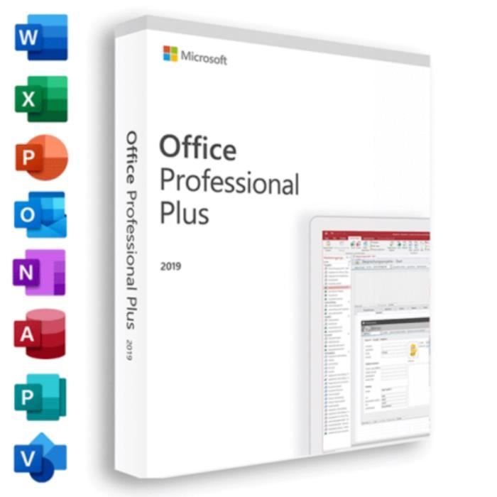 Microsoft Office 2019 Professionnel Plus 32/64 bit Clé à télécharger ...