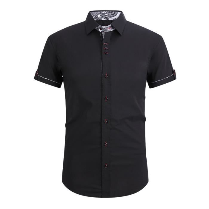 Chemise Homme Ete Chemisette Stretch Noir - Cdiscount Prêt-à-Porter