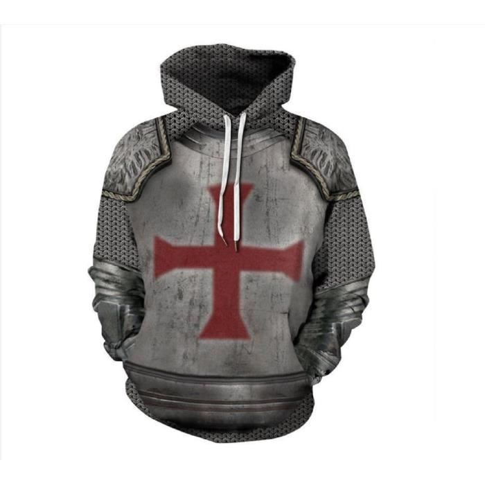 Sweat À Capuche Imprimé Tatouage Pour Hommes, Impression 3D, Pull-Over ...