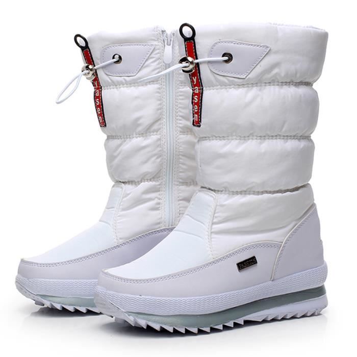 Bottes de neige, bottes en coton pour femmes, bottes décontractées ...
