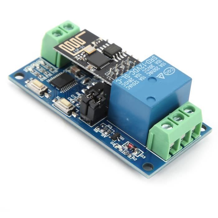 Qiilu Module Relais 1 Voie Module De Relais Wifi 1 Voie Pour Téléphone Mobile Android App