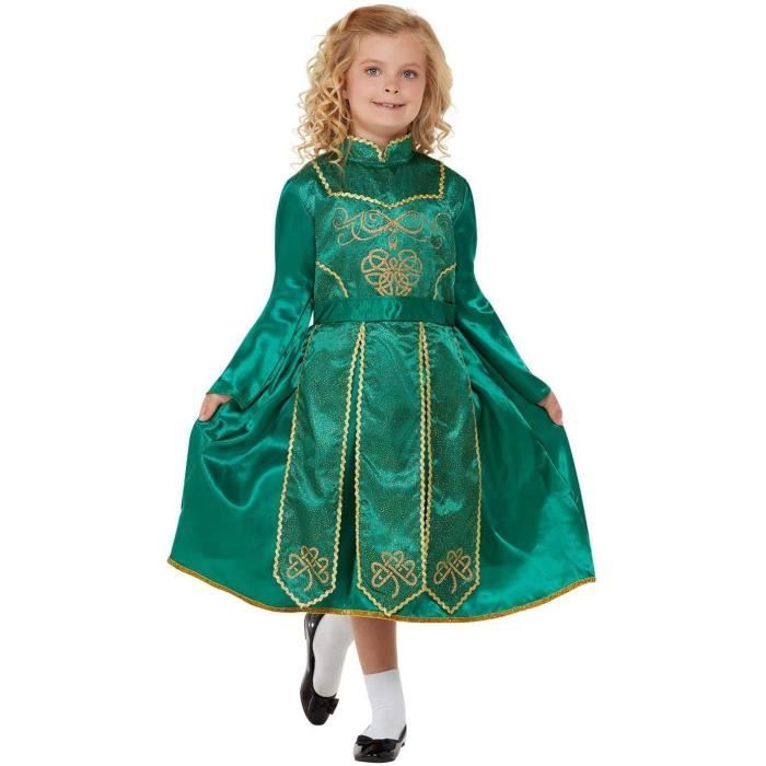 Costume Danseuse Irlandaise de Luxe - Smiffys - Vert - Taille M - 7-9 ...