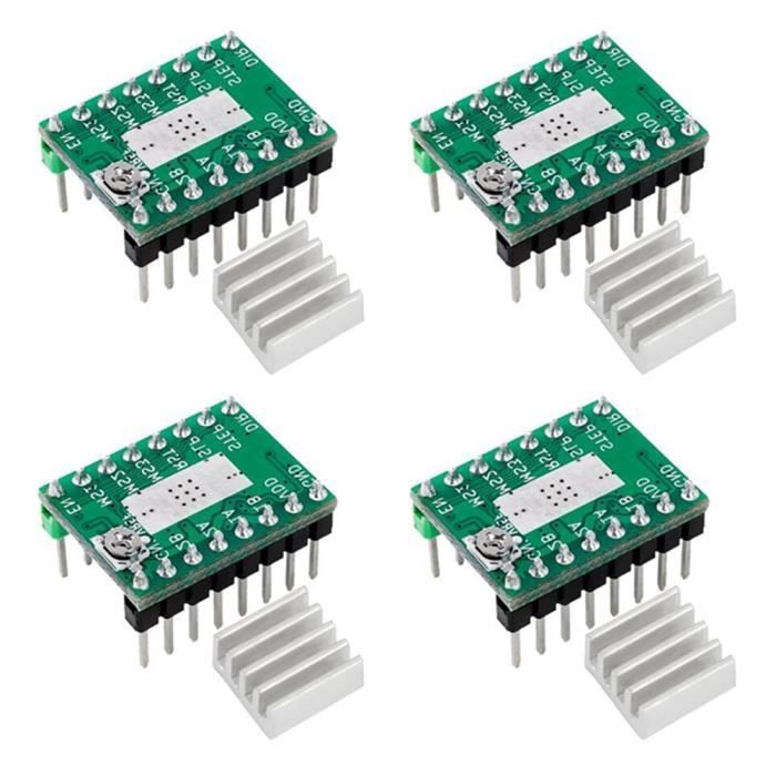 4 PièCes A4988 StepStick Stepper Driver pour Reprap 3D Printer Parts ...
