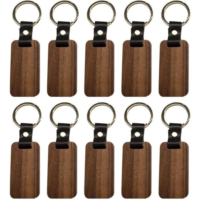Porte-clés en bois de 10 pièces, porte-clés de collection ...