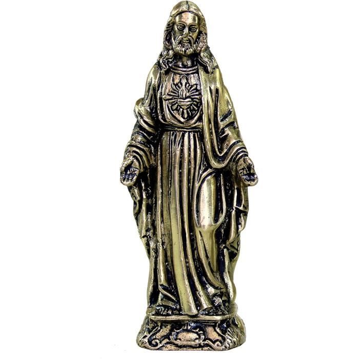 Statue De Jésus Christ En Laiton - 14,6 Cm - Statues Religieuses ...