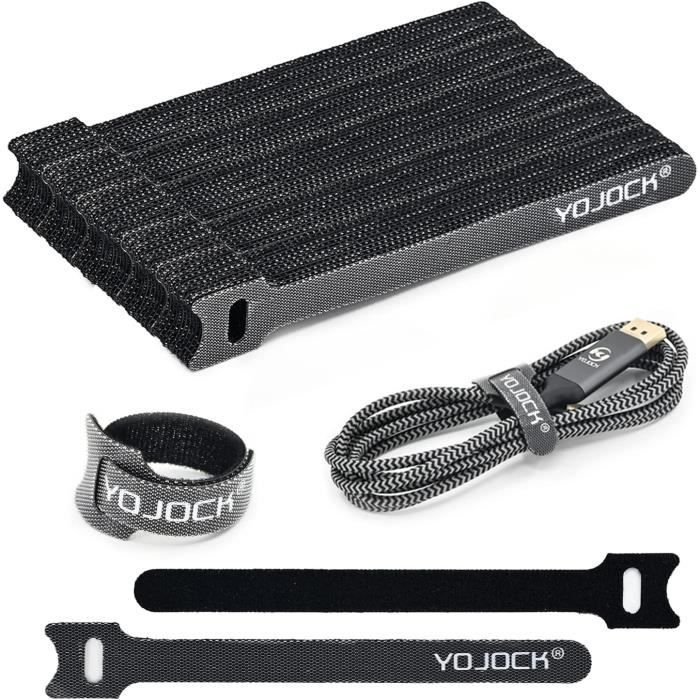 50Pcs Attache Cable Réutilisables, Serre Cable Scratch 150Mm X 15Mm ...