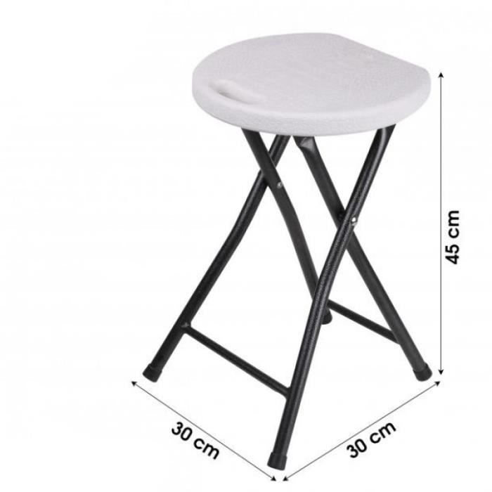 Tabouret Pliant - URBAN LIVING - Réception - Dia.30 cm - H.45 cm ...