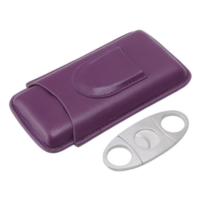 CET-Étui à cigares portable avec coupe-cigares Etui à cigares en cuir ...