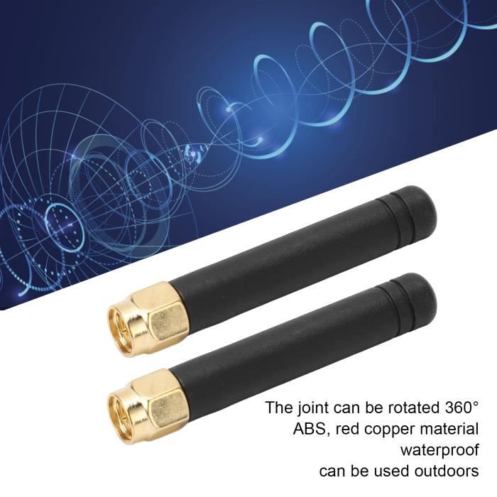 2 pièces WIFI antenne SMA mâle aiguille intérieure 315 MHz 3DBI étanche 50 W 360 ° antenne ...