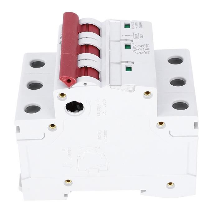 Zerone Disjoncteur 3P Disjoncteur miniature GYM8-C45 3 pôles 400VAC disjoncteur de câblage de ...