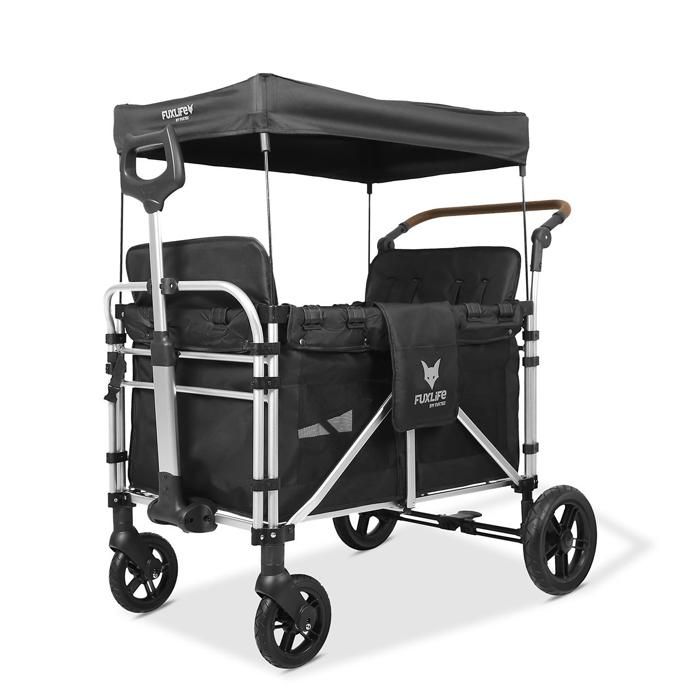 Chariot de transport enfant pliable noir - FUXTEC Family Cruiser ...