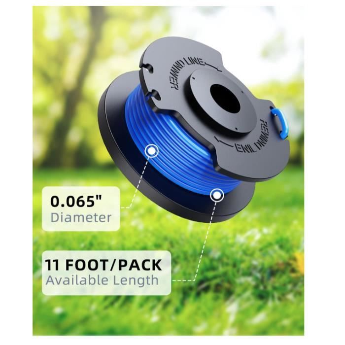 6 Pack Bobine Fil Coupe Bordure remplacements pour Ryobi One + AC14RL3A 18v 24v 40v Coupe ...