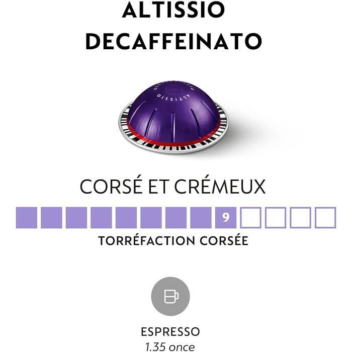 30 capsules NESPRESSO VERTUO ALTISSIO DECAFFEINATO Espresso 40ml ...