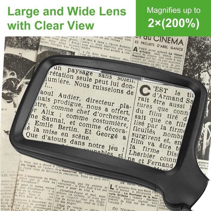 Loupe rectangulaire pliable SANAG - 3x - LED à intensité variable - Cdiscount Appareil Photo